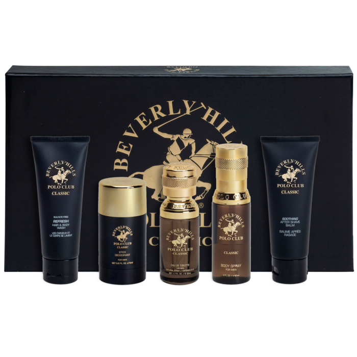 Beverly Hills Polo Club Classic 5pc Men's EDT Gift Set | Luxury Fragrance